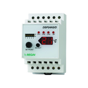 Display unit with temperature sensor inputs - Regin
