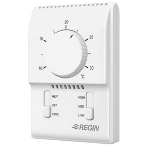 Electromechanical room thermostat for fan-coils - Regin
